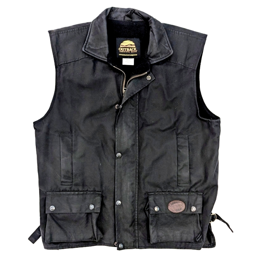 Rare Outback Survival Gear Snowy River Oilskin Vest -… - Gem
